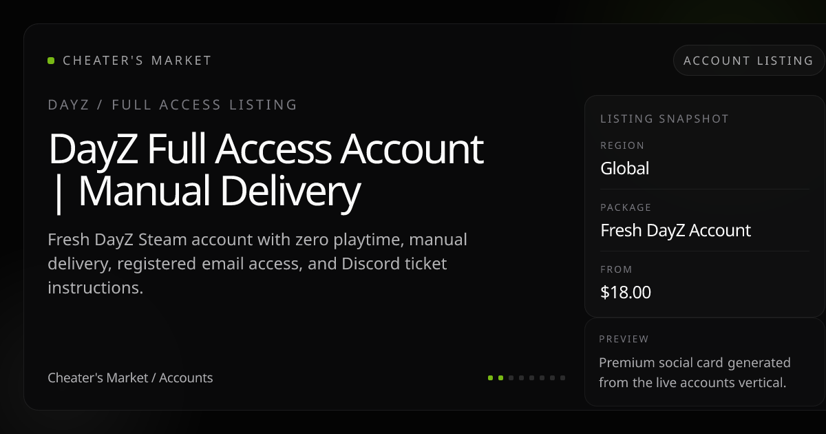 DayZ Full Access Account | Manual Delivery