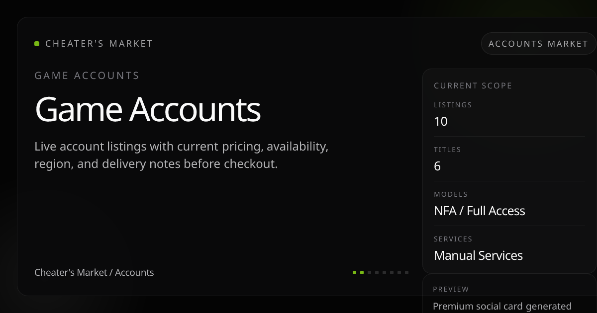 Steam NFA Accounts | Rust, CS2 Prime, DayZ & More | Cheater's Market